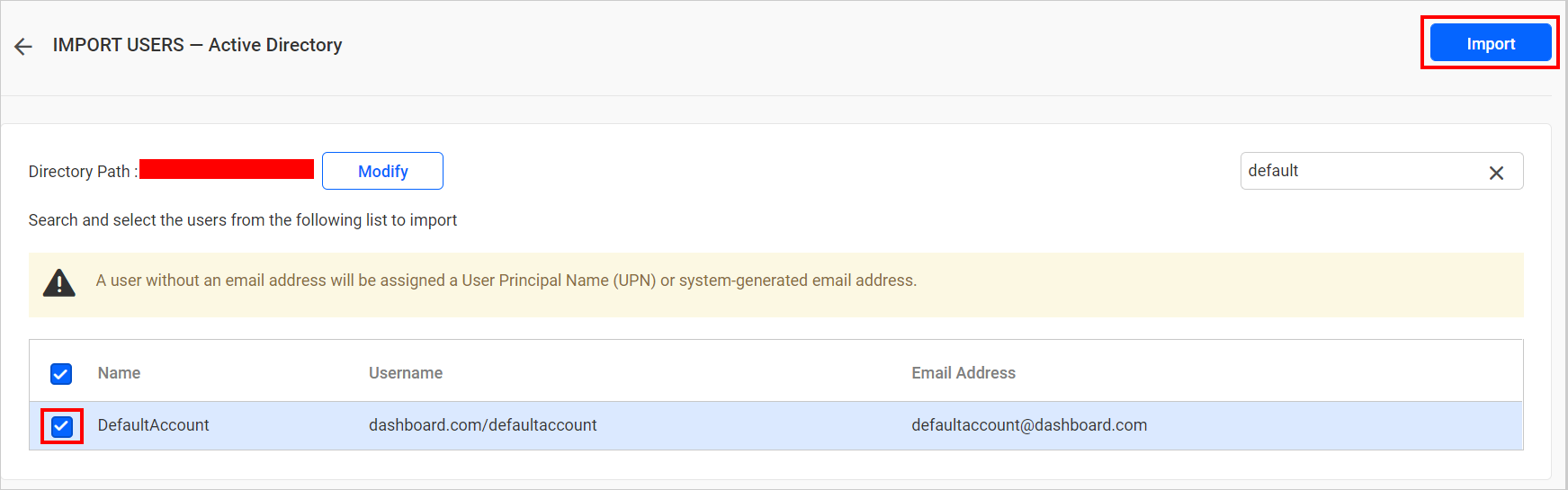 User Import From Active Directory Embedded BI Bold BI